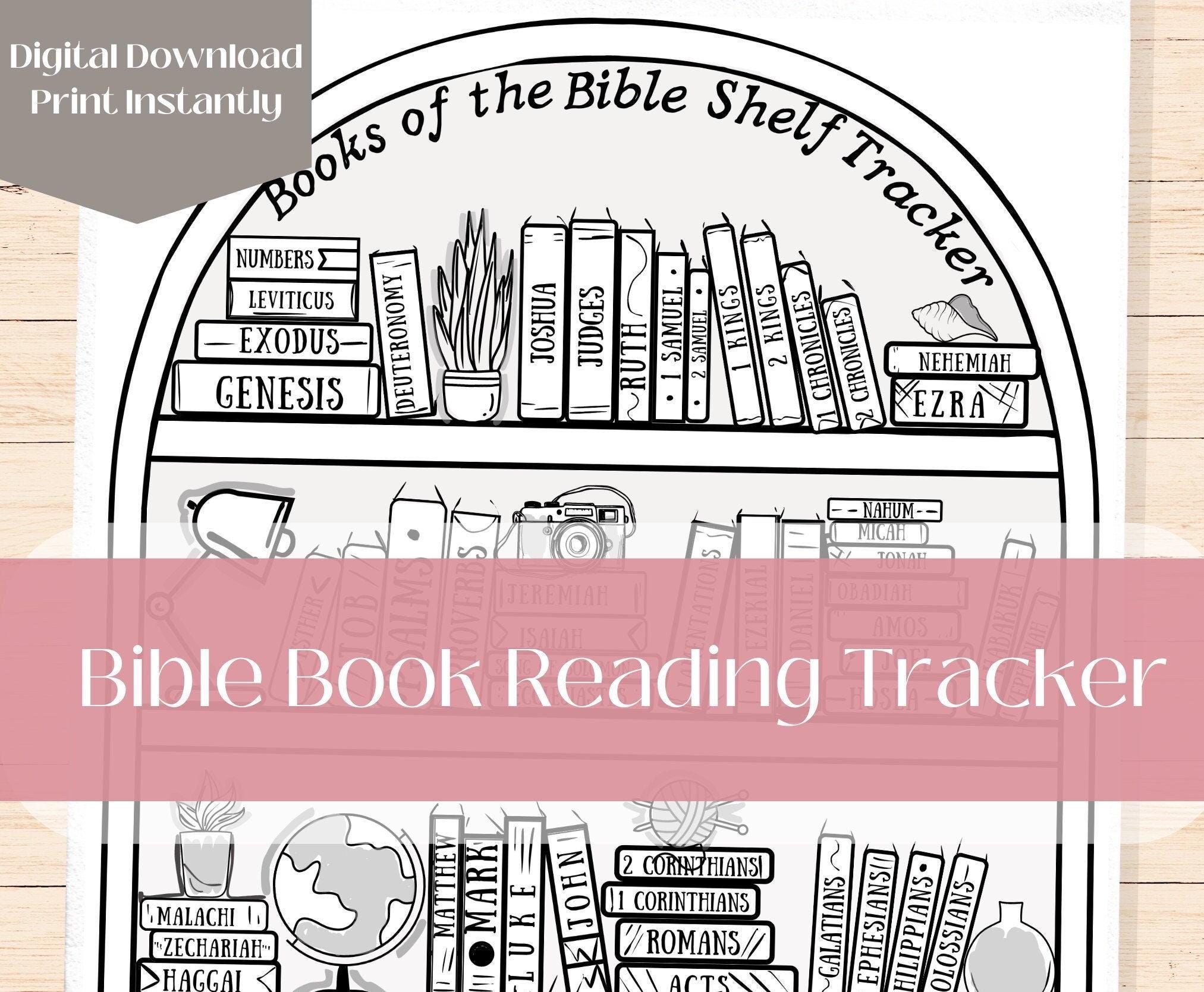 Bible Bookshelf Coloring Page | Books of the Bible Coloring Sheet ...