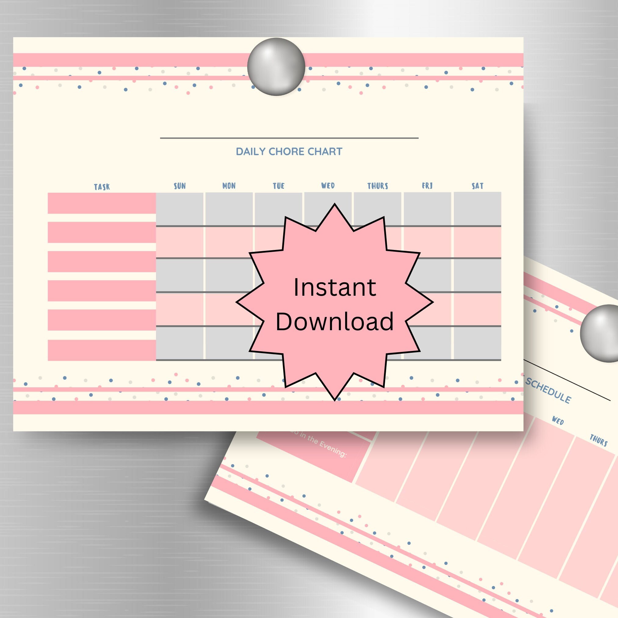 Girls PDF Printable Chore Chart Chore Chart for Girls - Etsy