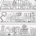Bible Bookshelf Coloring Page | Books of the Bible Coloring Sheet ...