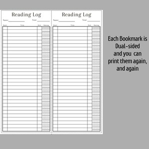Printable Reading & Book Lover's Bookmark Bundle | Book Log, Quote ...