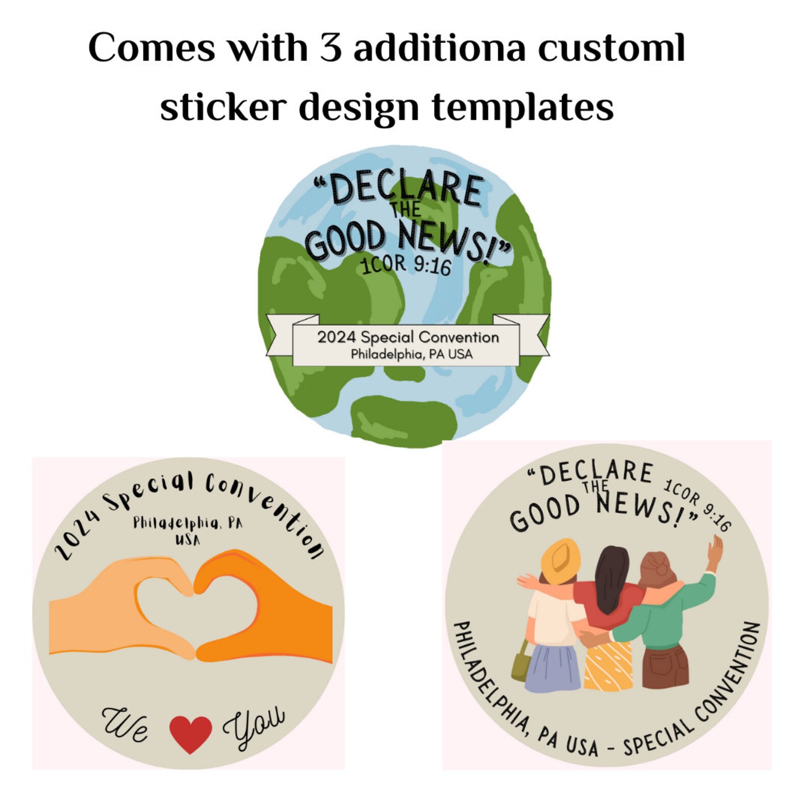 2024 Special Convention Sticker Template Customized Philadelphia ...