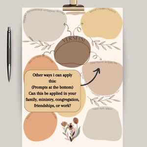 Printable Bible Study Mind Map Verse and Chapter Worksheet Digital ...