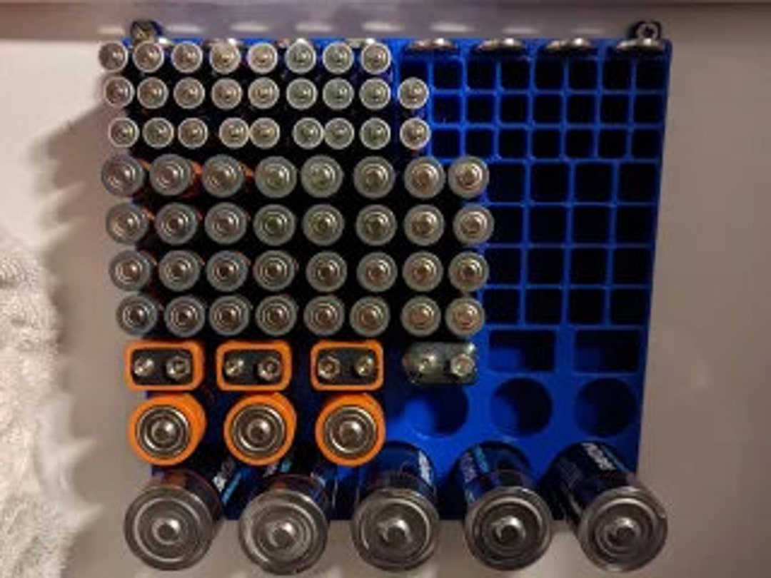 Wall Mounted Battery Organizer: Tool and Tube Holder for Neat Storage ...