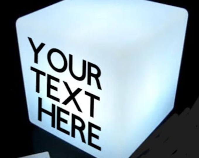 6" Light up Cube, Wedding Table Number, Place Setting, Name Place ...
