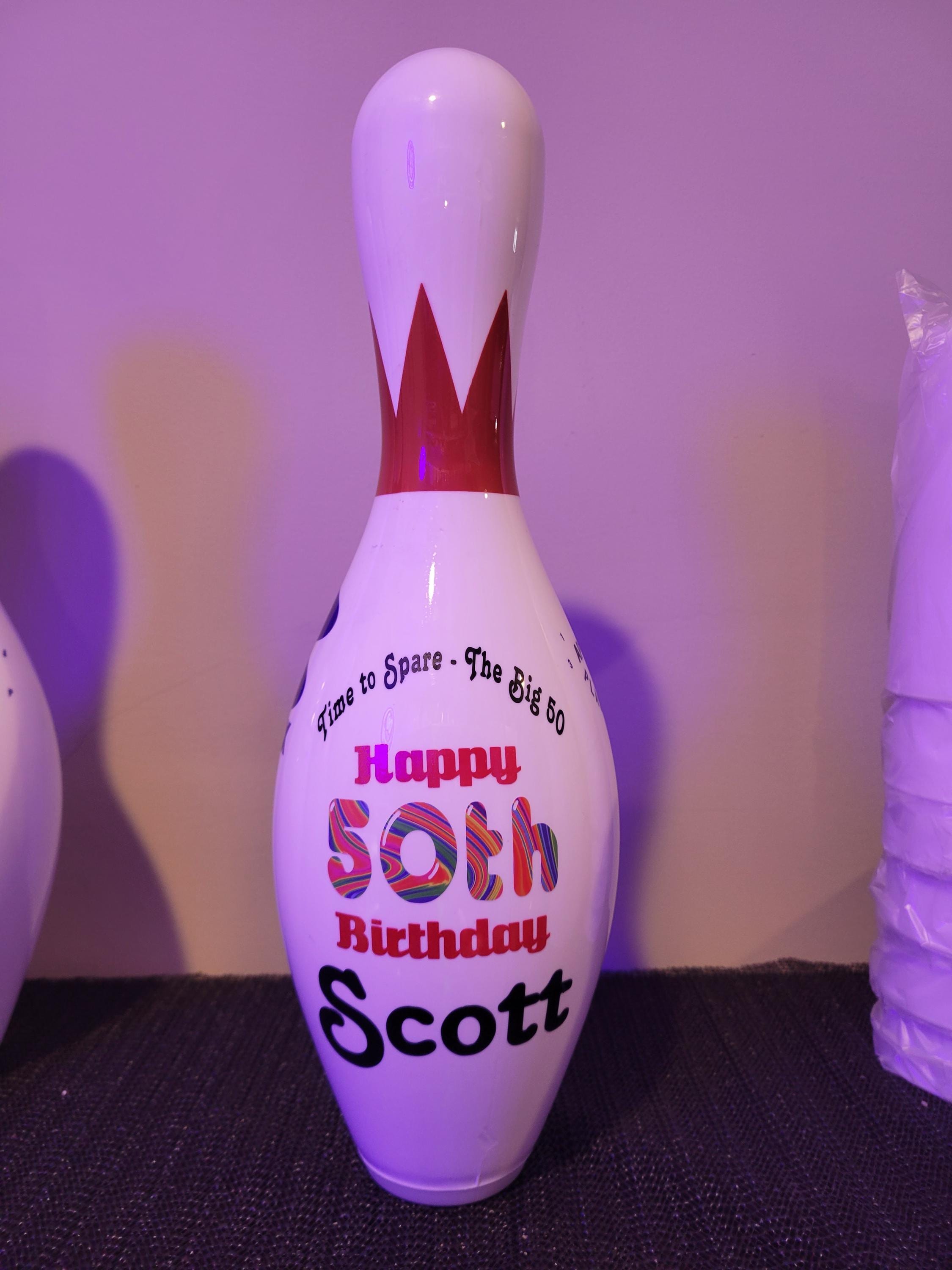 Birthday Bowling Pin, Bowling Party, Gift for Bowler, Personalized ...