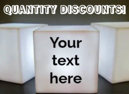 3" Light up Cube Place Card, Name Card, Dinner Party, Place Setting ...