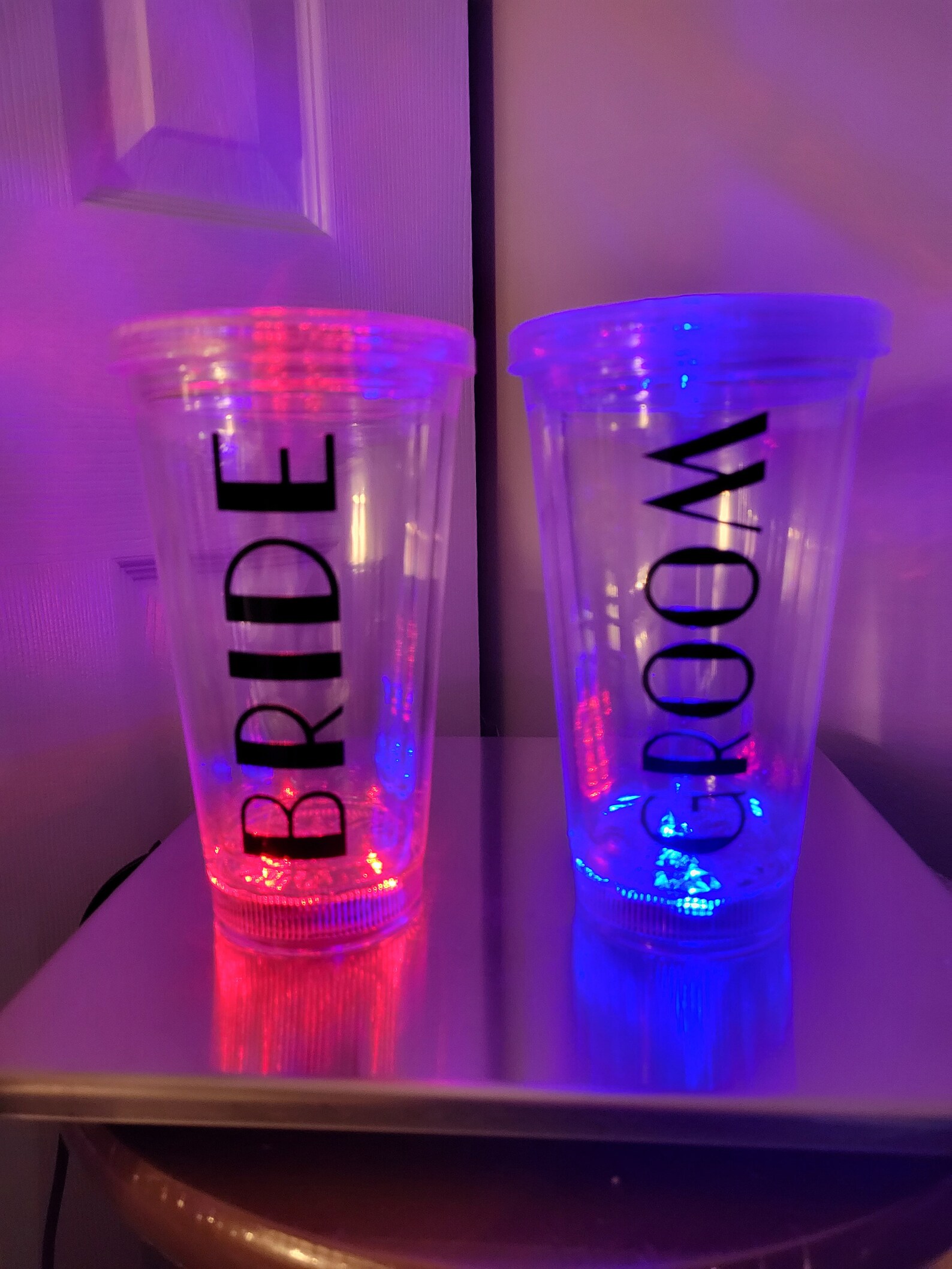 Light up No Spill Cup, Bridal Party, Birthday Cup, Custom Cup ...