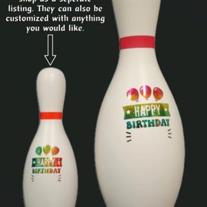 Birthday Bowling Pin, Bowling Party, Gift for Bowler, Bowling Keepsake ...