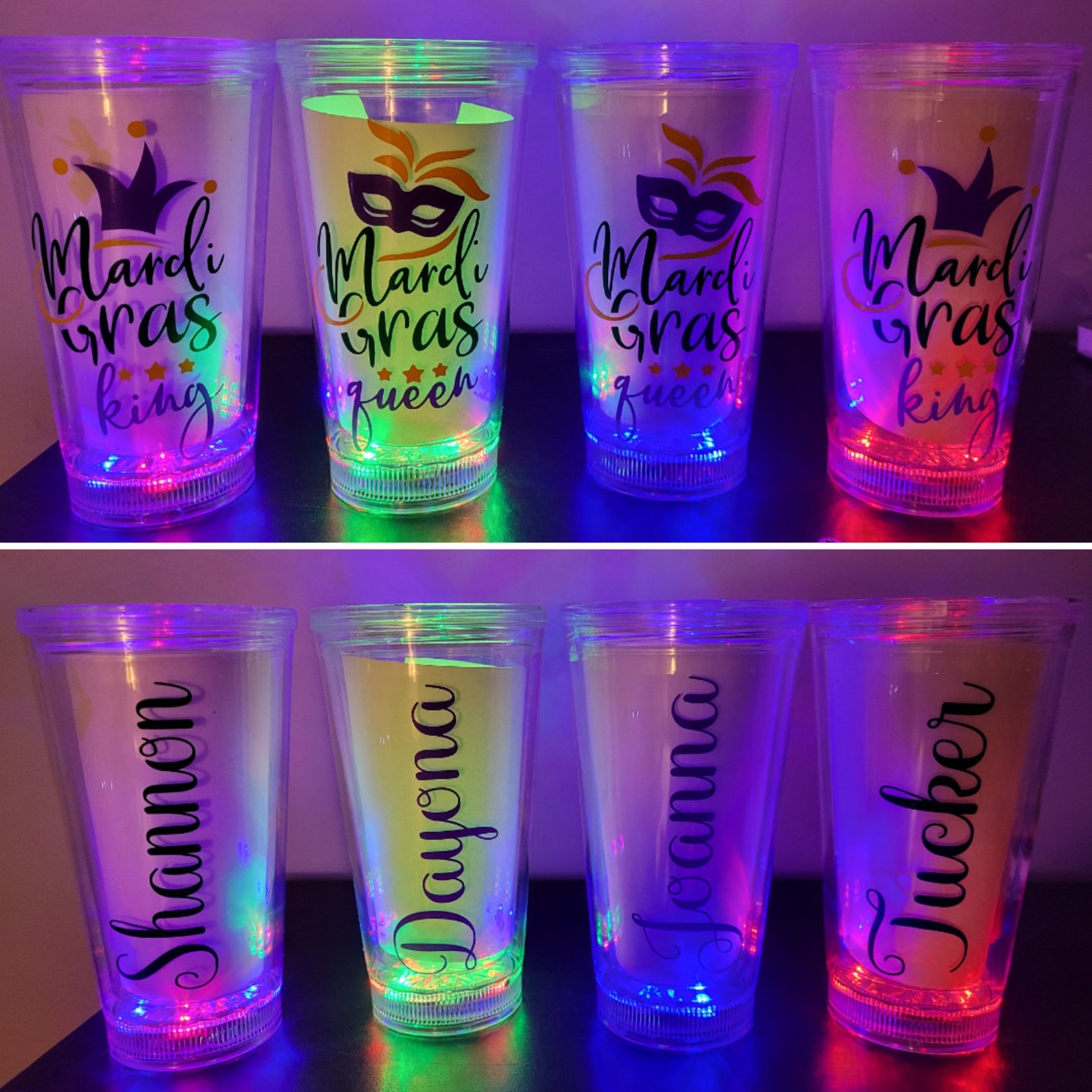 Light up No Spill Cup, Bridal Party, Birthday Cup, Custom Cup ...