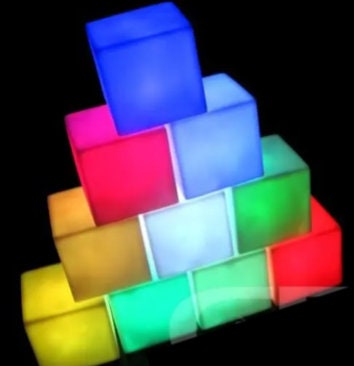 3" Light up Cube Place Card, Name Card, Dinner Party, Place Setting ...