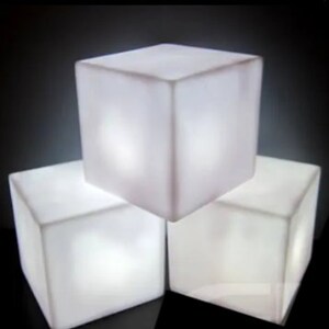 3 Light up Cube Place Card, Name Card, Dinner Party, Place Setting ...
