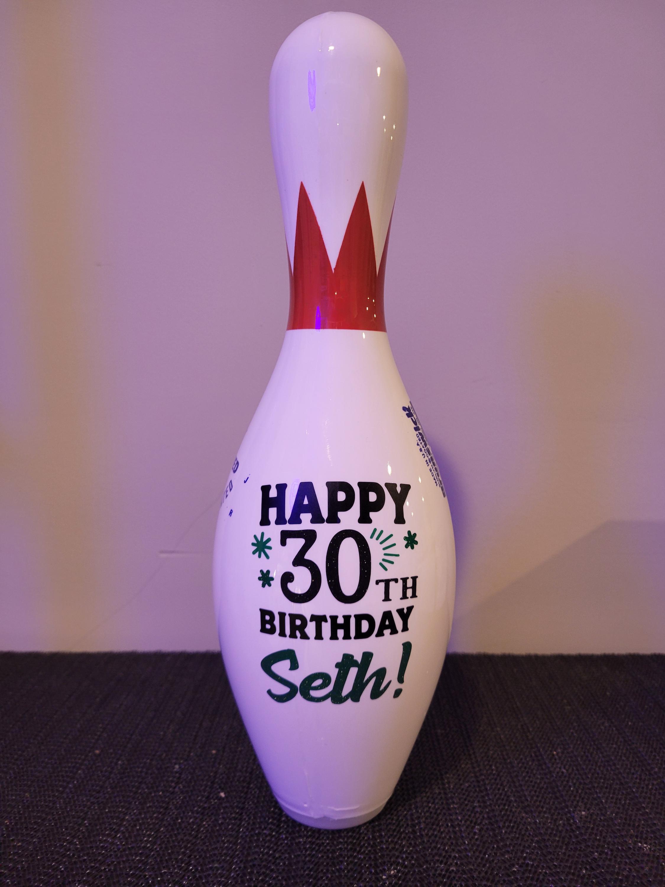 Birthday Bowling Pin, Bowling Party, Gift for Bowler, Personalized ...
