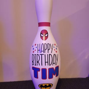 Birthday Bowling Pin, Bowling Party, Gift for Bowler, Bowling Keepsake ...