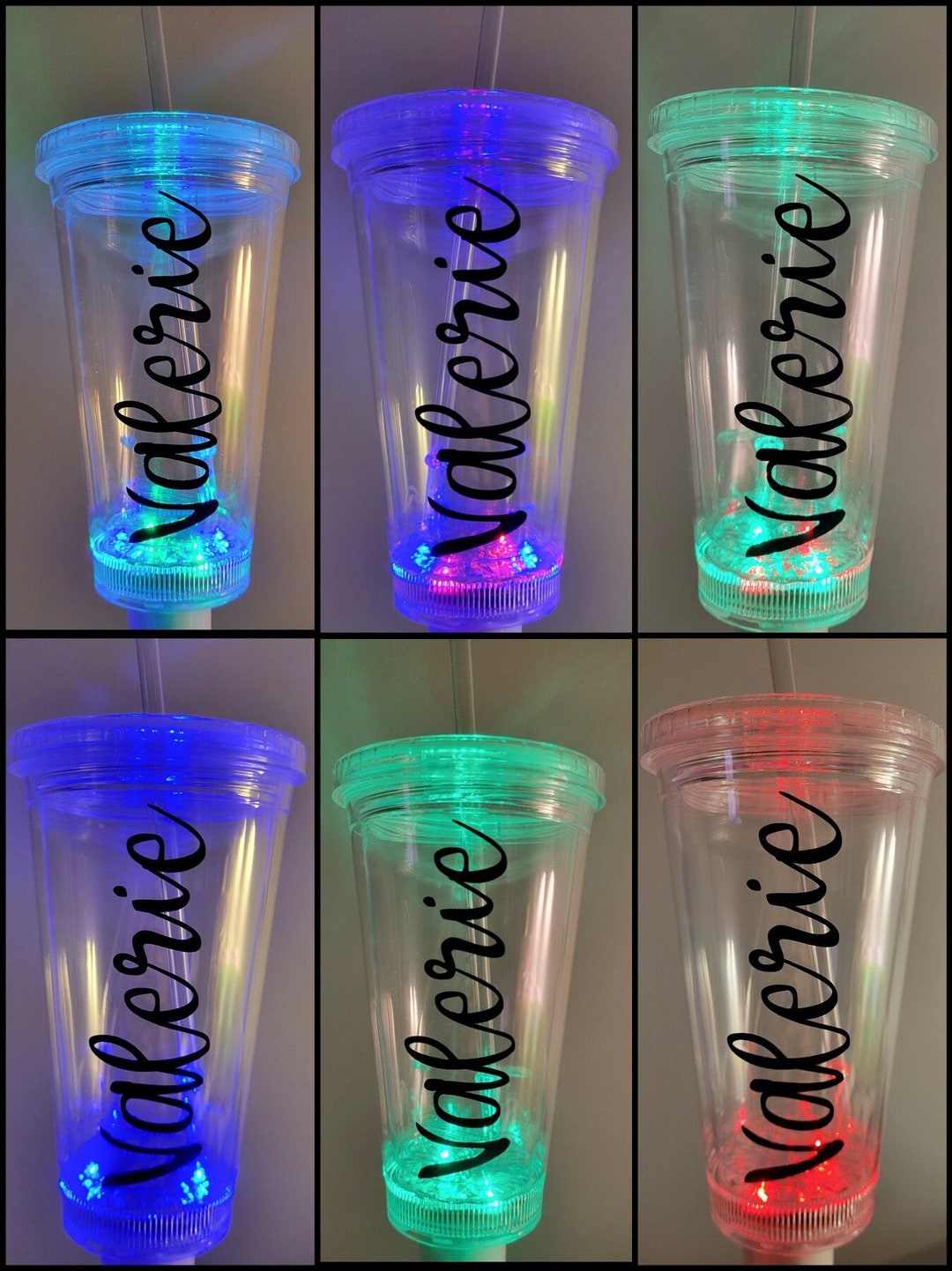 Light up No Spill Cup, Bridal Party, Birthday Cup, Custom Cup ...