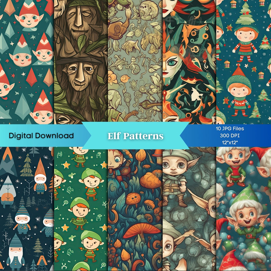 AI Seamless Pattern Elf Seamless Pattern Seamless Patterns - Etsy