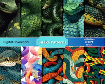 Digital Craft Papers / Natural Snake Leather Textures / Pack - Etsy