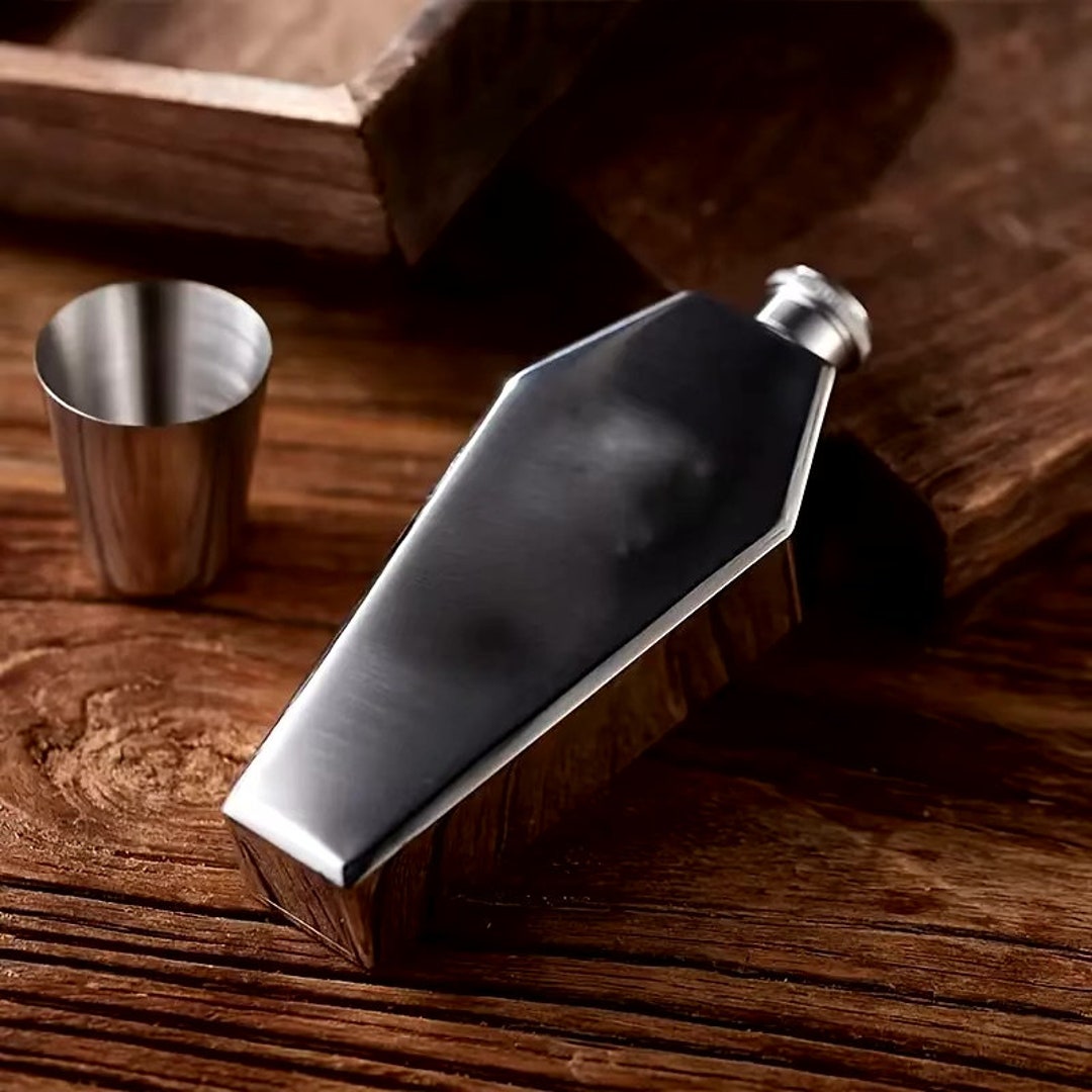 Coffin Flask, Stainless Steel Flask, Gothic Flask, Vampire Coffin Flask ...