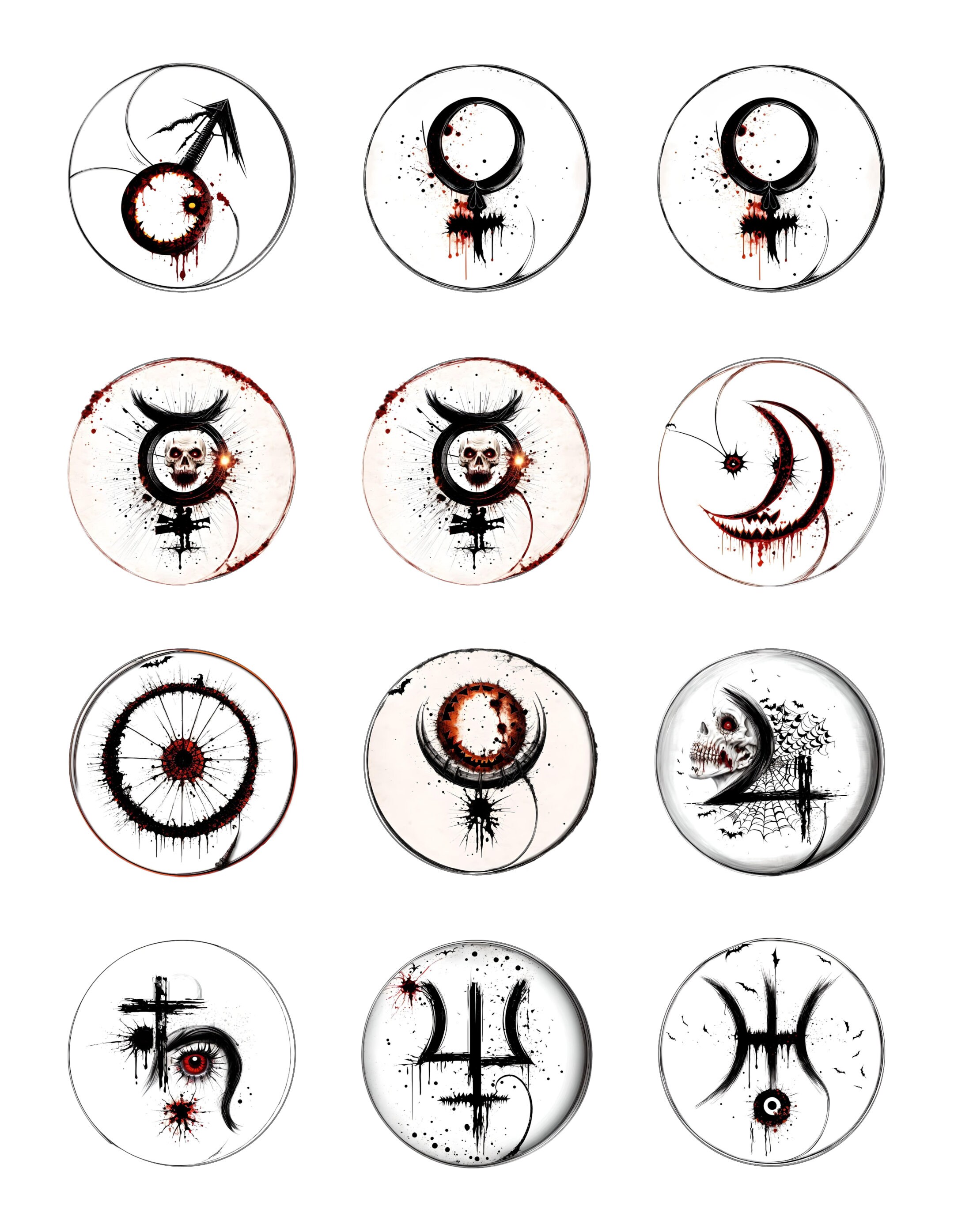 Tyler Pack Astrology Symbols Wheels Posters - Etsy