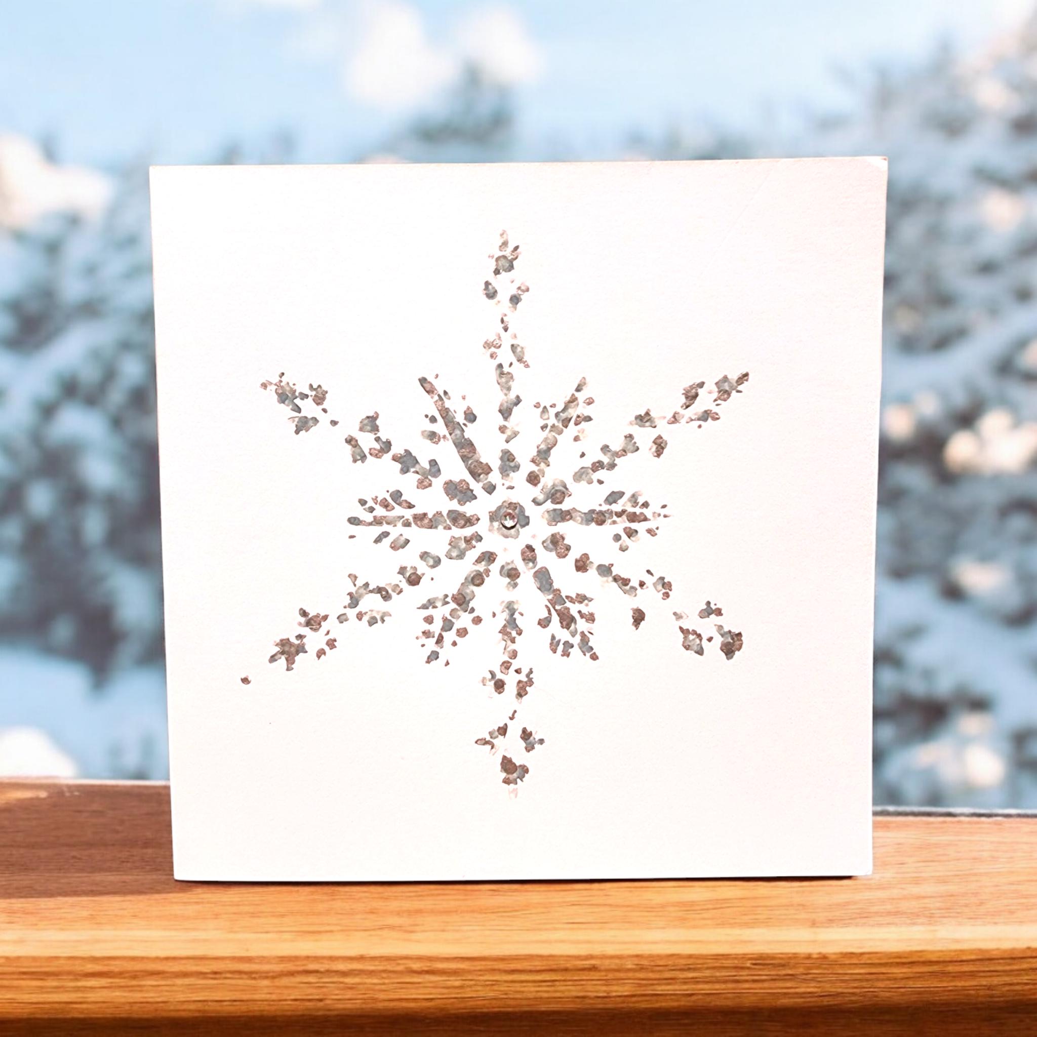 A Pack of Five Hand Made Snowflake Christmas Cards. - Etsy UK