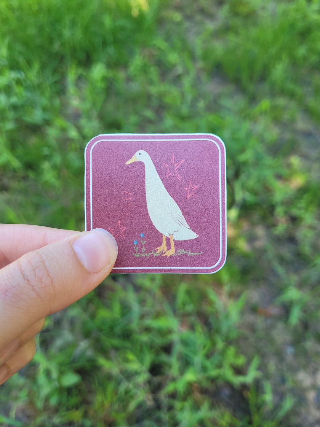 Waterproof Duck Sticker, 1.75x1.75 - Etsy