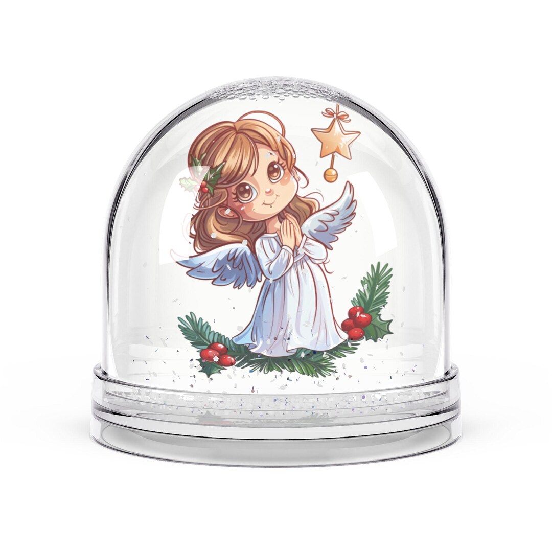 Angel Snow Globe Figurine Decoration - Christmas Snow Globe Gift ...