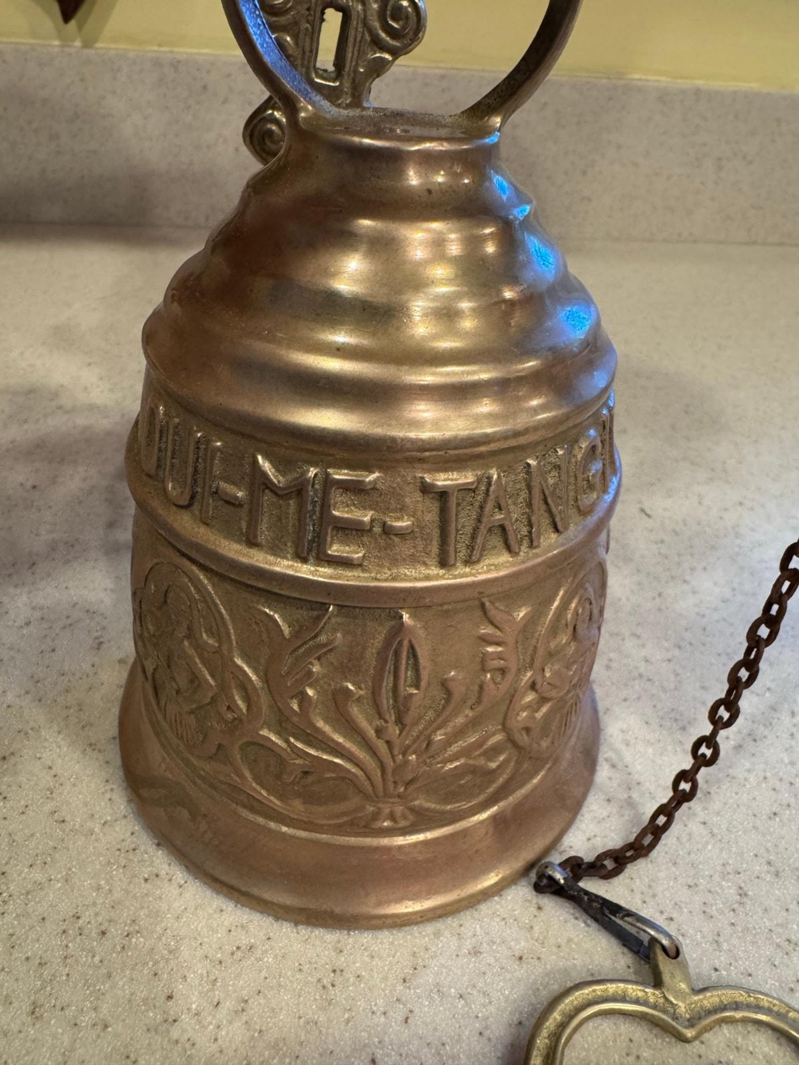 Vintage Brass Monastery Bell Doorbell With an Angel 1940s Brass Bell - Etsy
