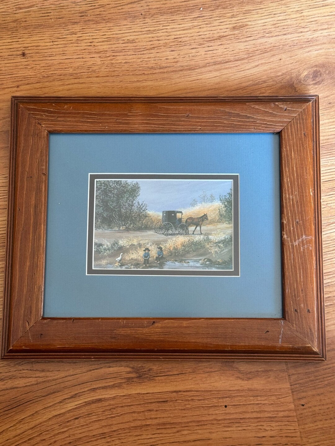 Al Koenig Signed Amish Print of Horse Drawn Carriage 1989 - 13 Long 11 ...