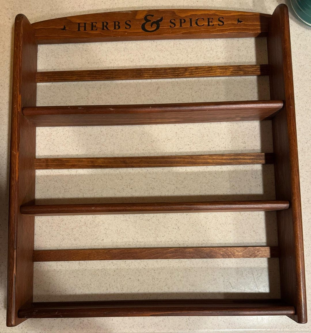 VTG Mccormick Wooden Spice Rack HERBS & SPICES Logo 3 Tier Shelf Holds ...