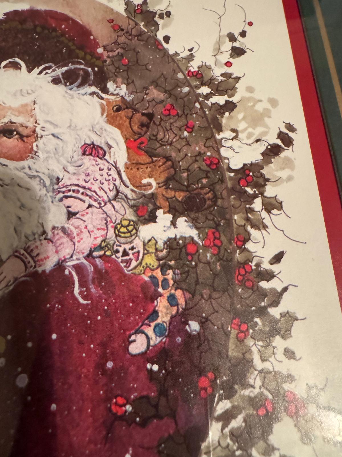 Peggy Reimel Abrams Santa Claus Christmas Framed Art Print 13x13 - Etsy
