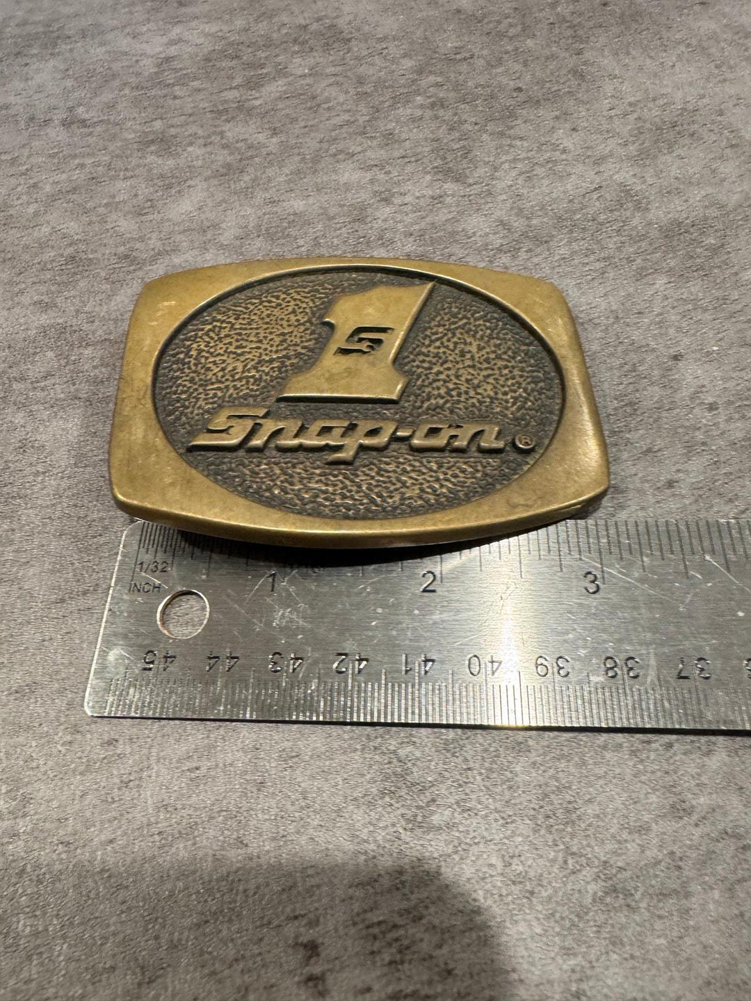 Vintage Solid Brass Snap-on Tools Belt Buckle BTS SPP-557 Made in USA ...