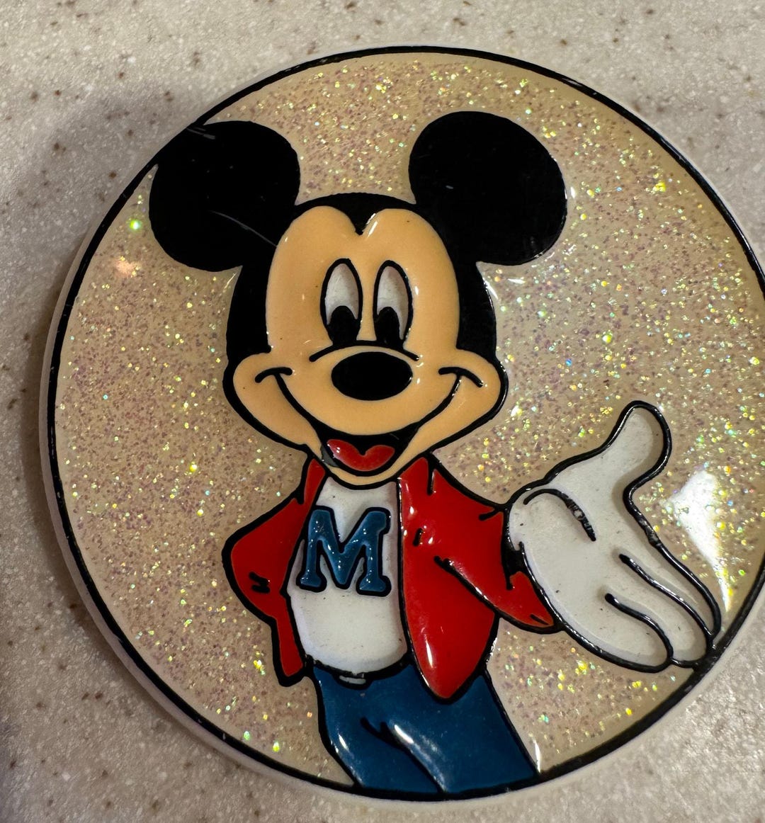 Vintage Disney Mickey Mouse Button Pin - Etsy