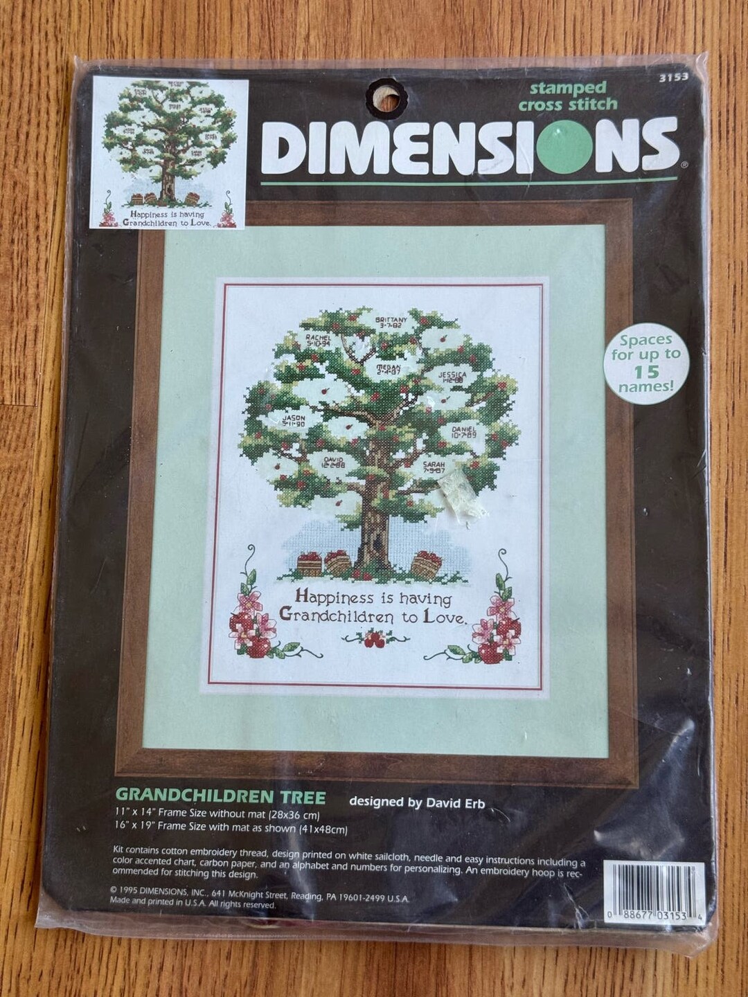 Dimensions Grandchildren Family Tree Kit 3153 Stamped Cross Stitch ...