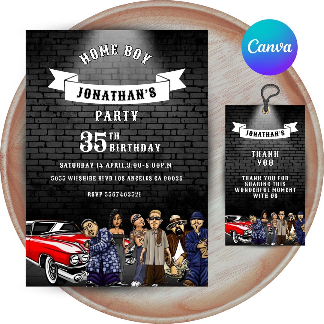 Cholo Party Invitation EDITABLE Birthday Card With Cholo Theme Cholo ...