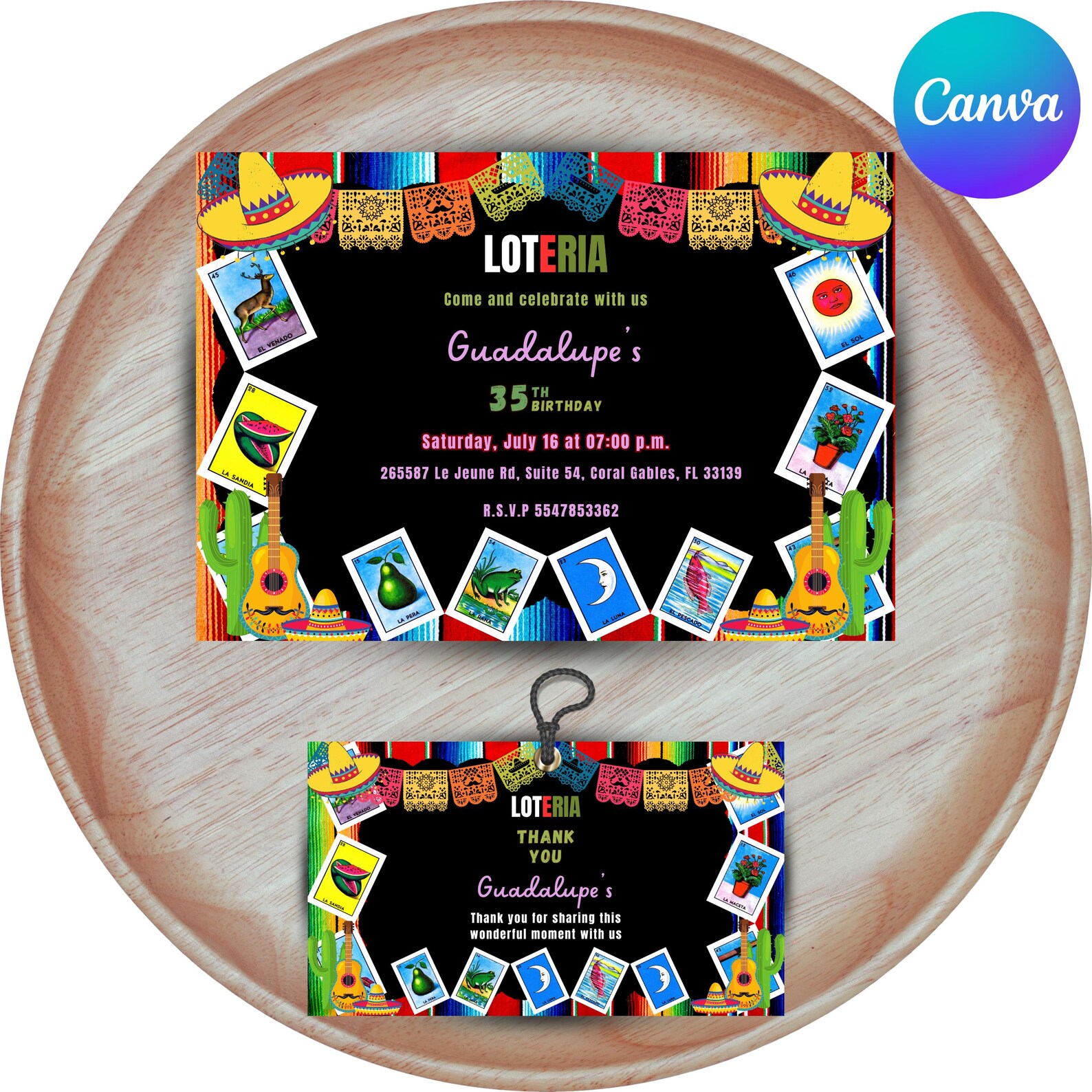 Loteria Invitation Template Loteria Invitation Customizable Loteria ...