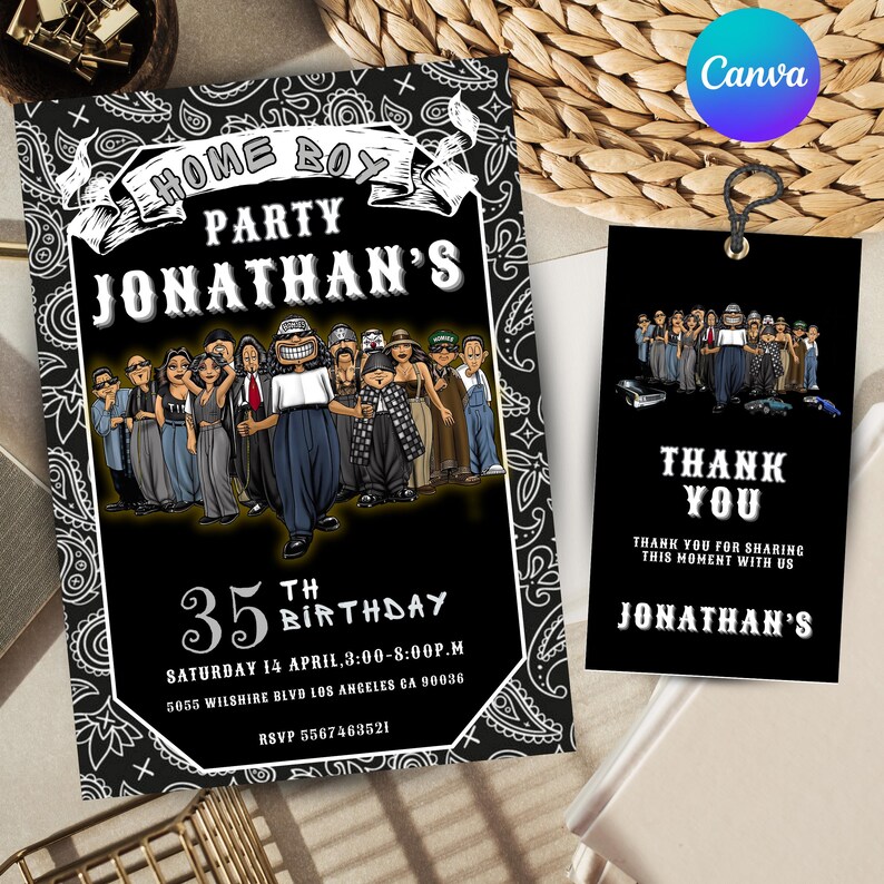 Cholo Birthday Invitation, Chicano Party Card, Ranfla Party Invite ...