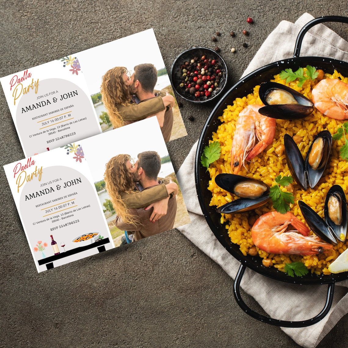 Paella Party Invitation Paella Party Invite Paella Party Decor ...