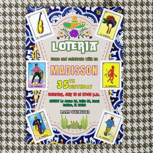 Loteria Birthday Invitation Template: Customizable Lottery Card ...
