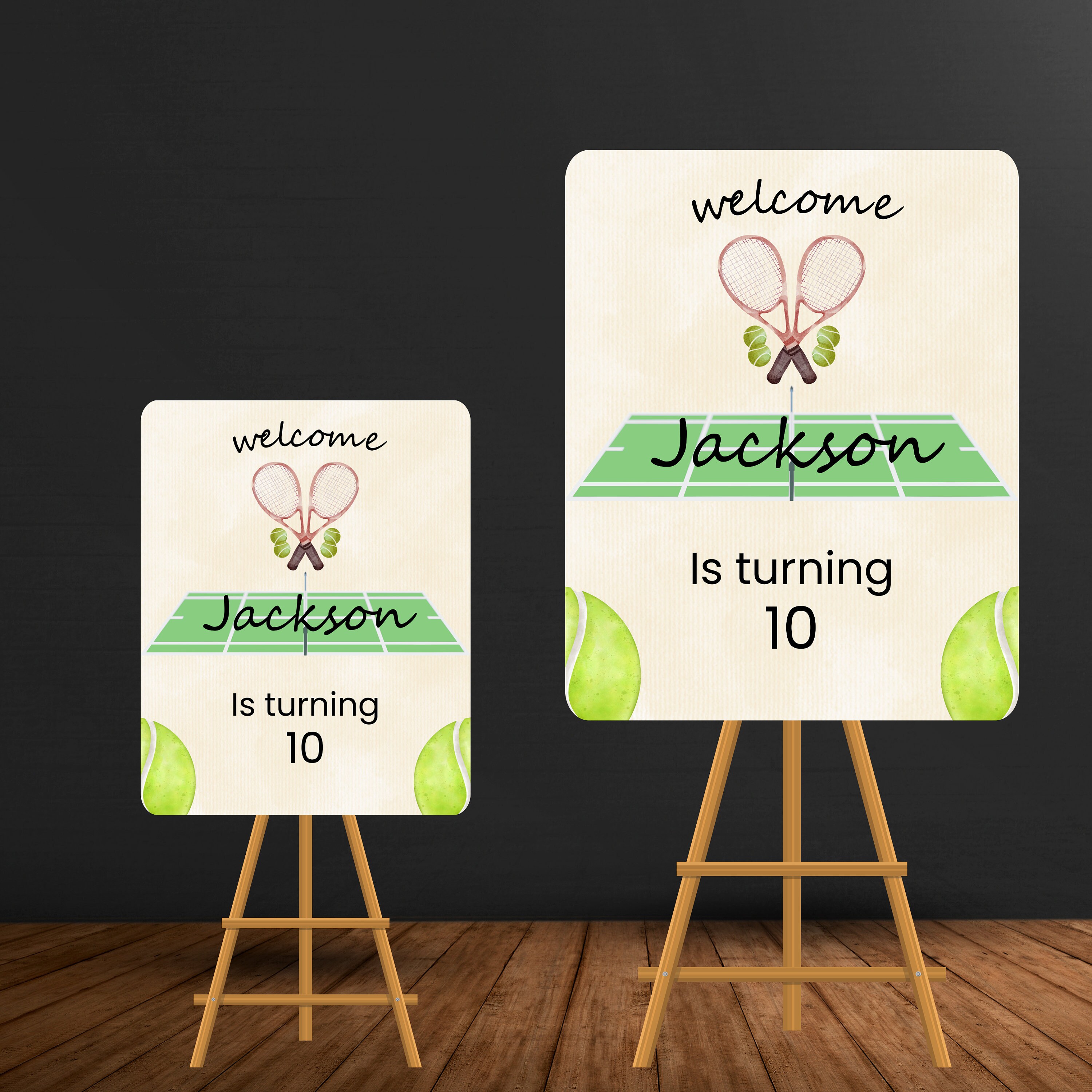 Tennis Birthday Sign Tennis Birthday Sign Editable Tennis Birthday ...