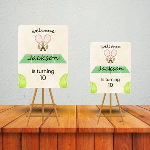 Tennis Birthday Sign Tennis Birthday Sign Editable Tennis Birthday ...