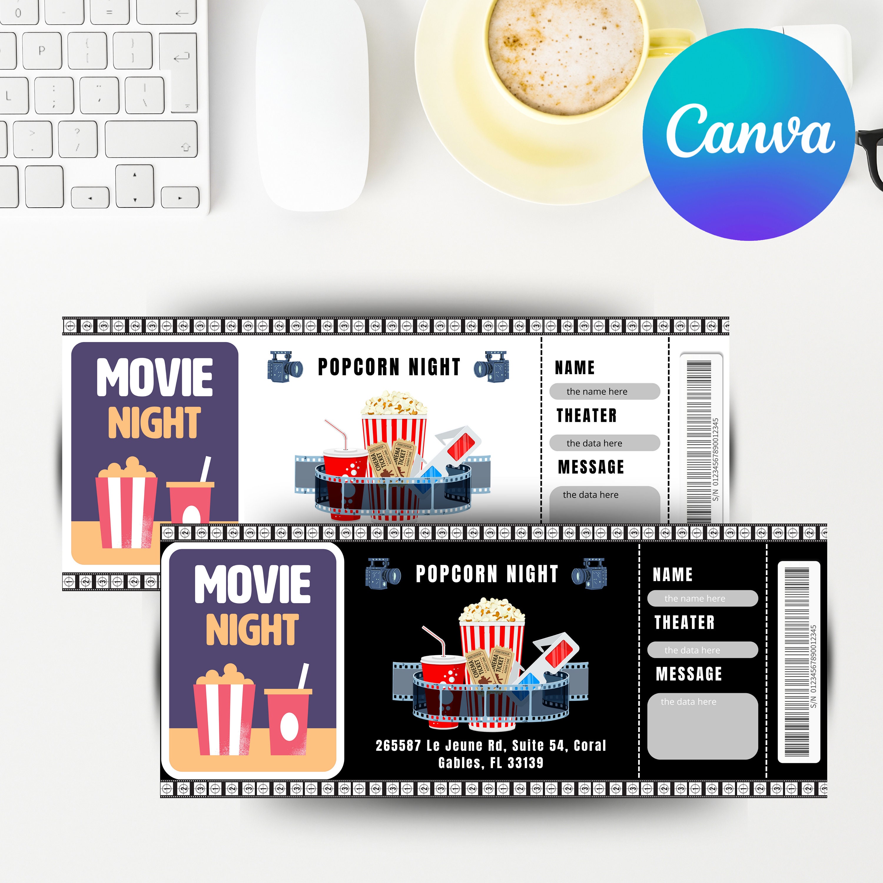 Movie Ticket Stub Movie Ticket Gift Movie Ticket Gift Card Custom Movie ...