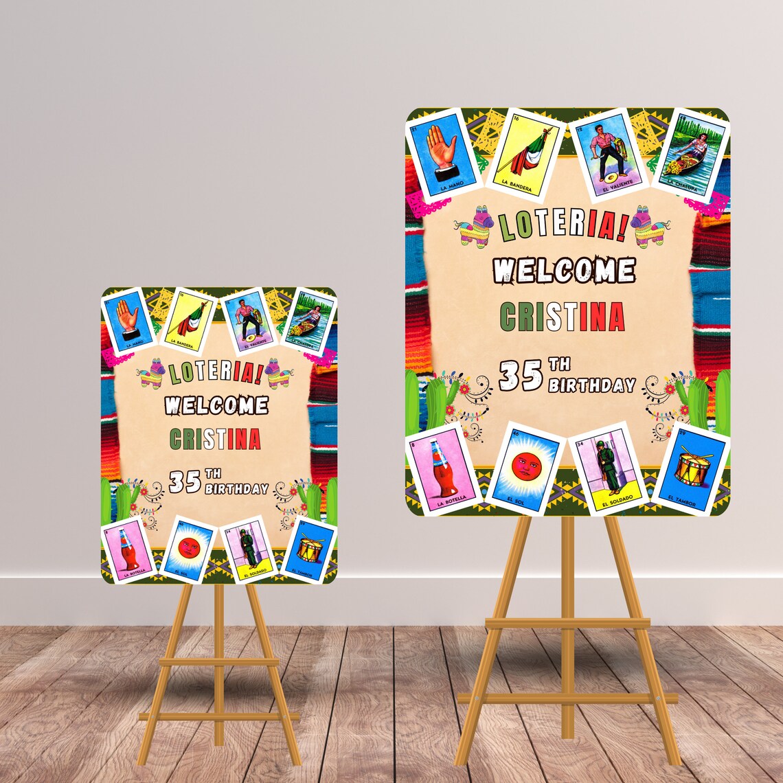 Loteria Birthday Party Template Editable Customizable Sign for Loteria ...