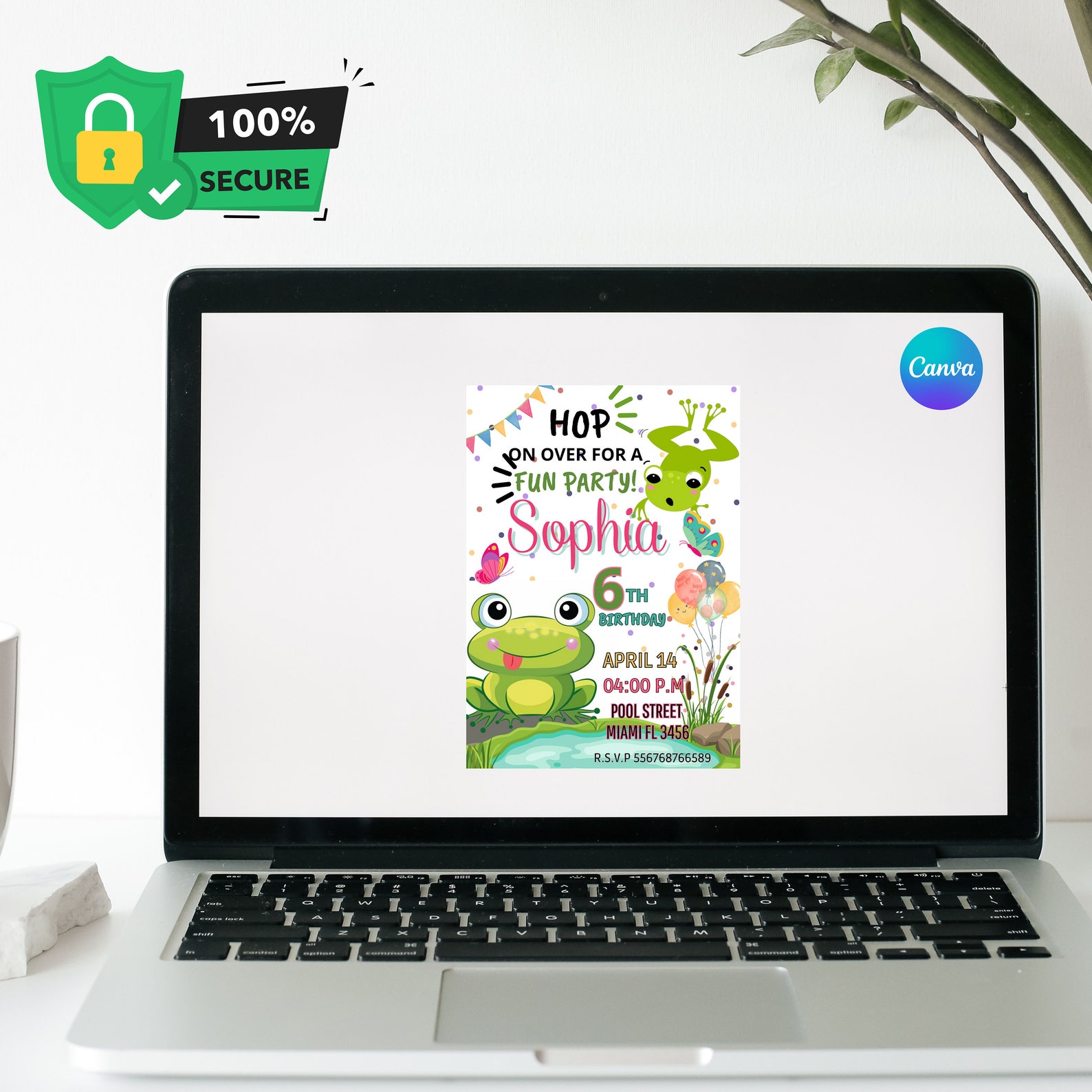 Frog Birthday Invitation - Frog Themed Birthday Invitation - Invitation ...