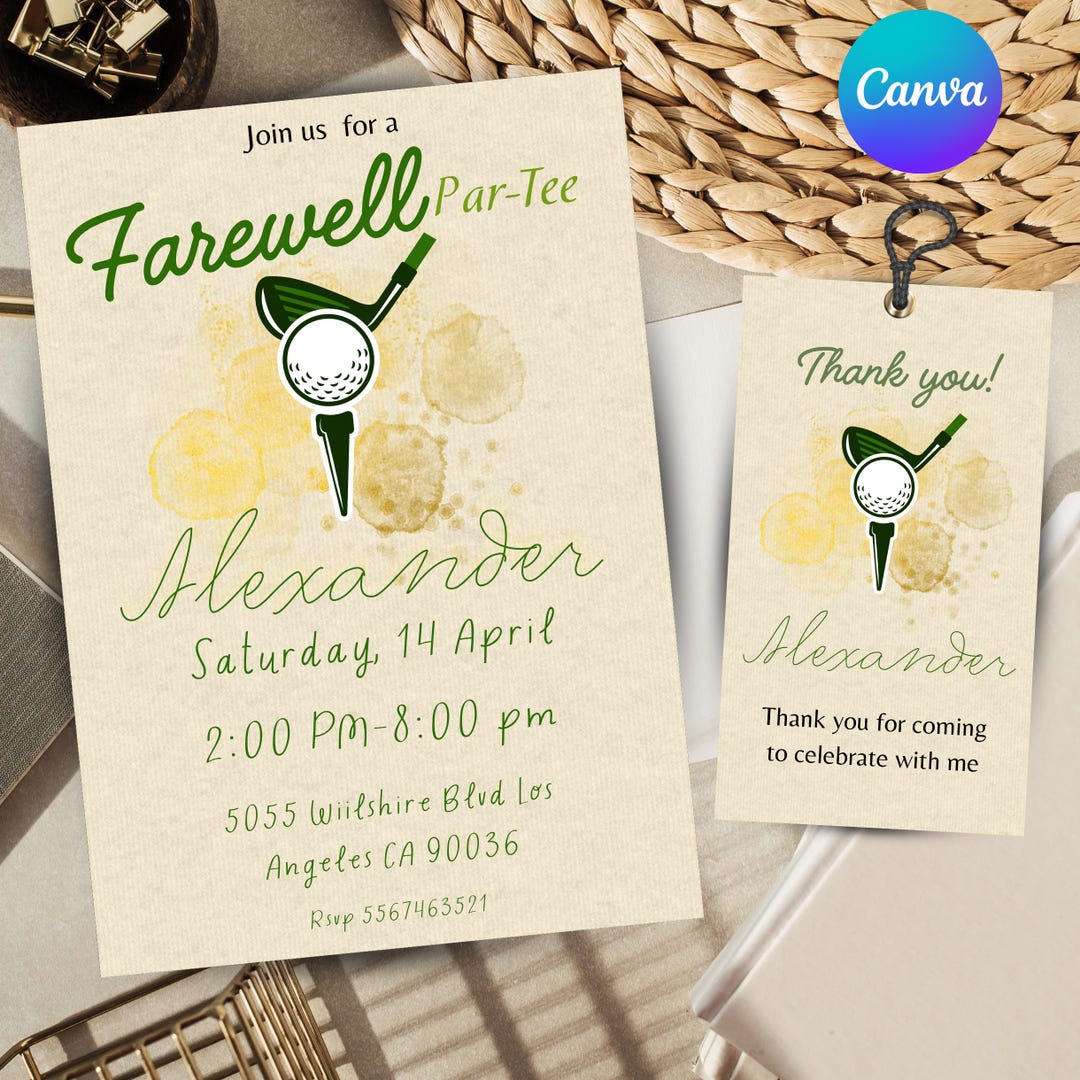 Golf Retirement Party Invitation, Golf Retirement Party, Golf ...