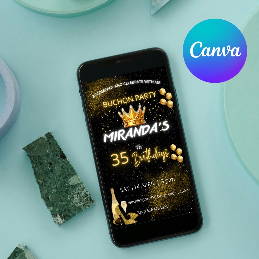 Buchona Invitation Buchona Party Digital Invitation for Buchona Party ...