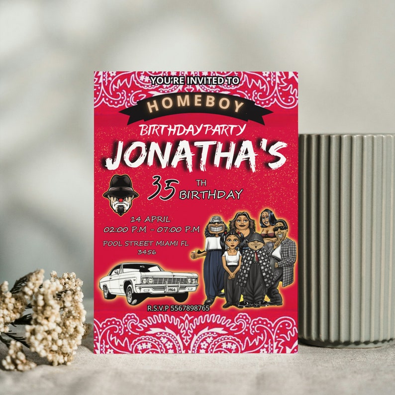 Customizable Digital Invitation With Cholo Theme Cholo Birthday ...