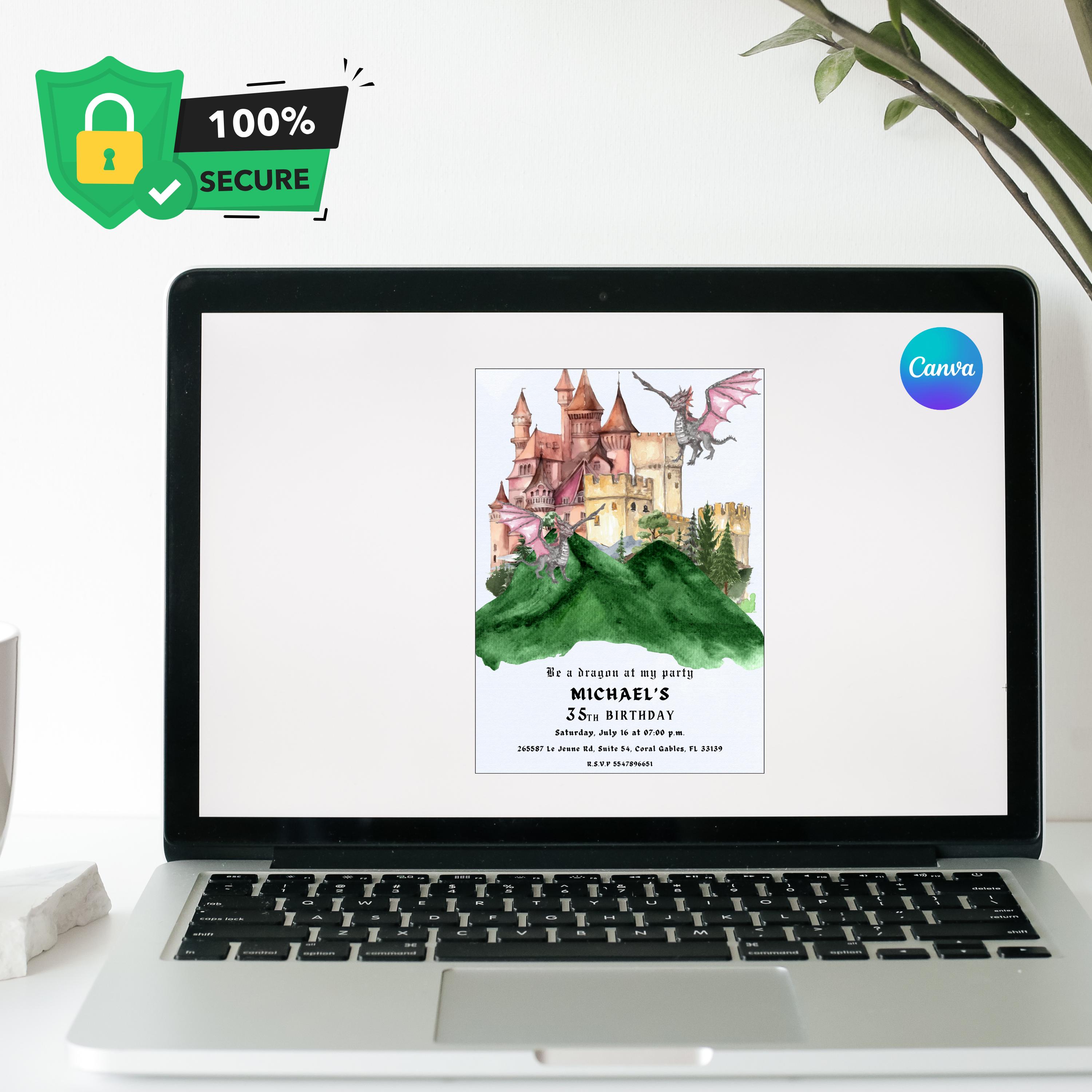 Medieval Birthday Invitation Medieval Birthday Card Medieval Birthday ...