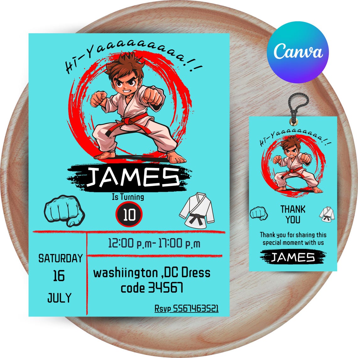 Karate Invitation Birthday Invitation Karate Karate Birthday Party ...