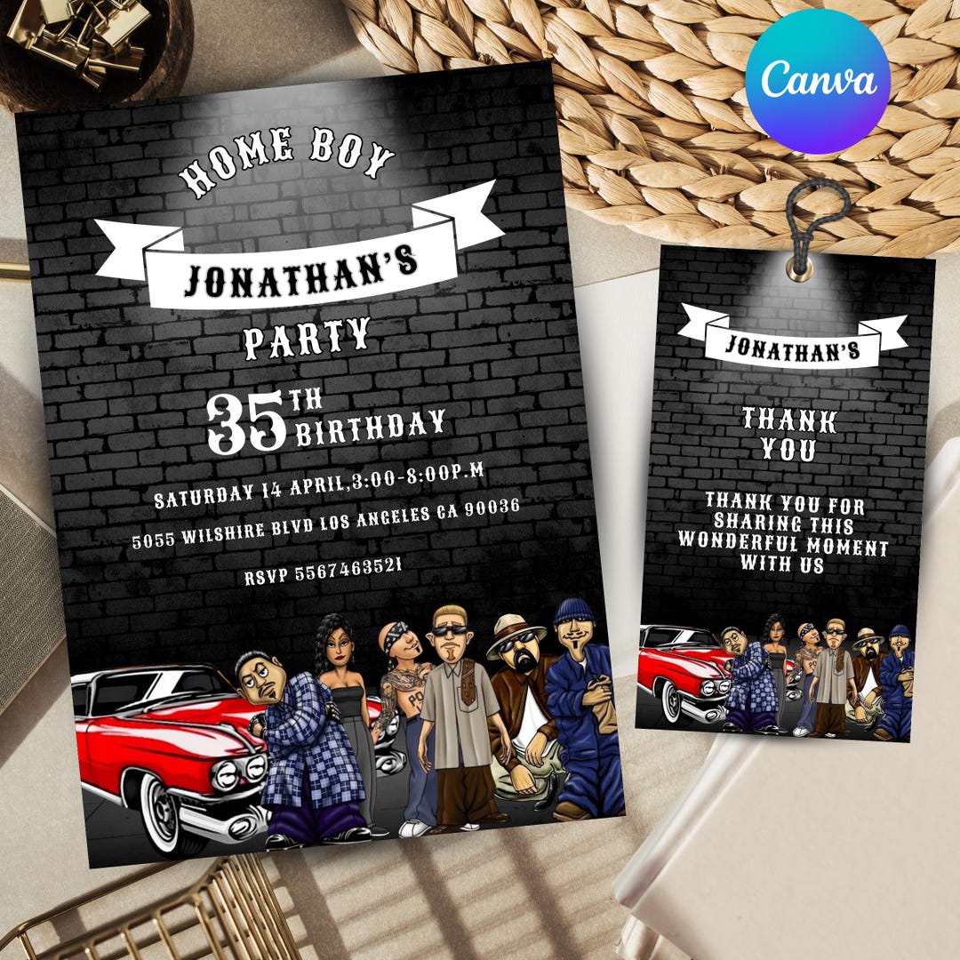 Cholo Party Invitation EDITABLE Birthday Card With Cholo Theme Cholo ...