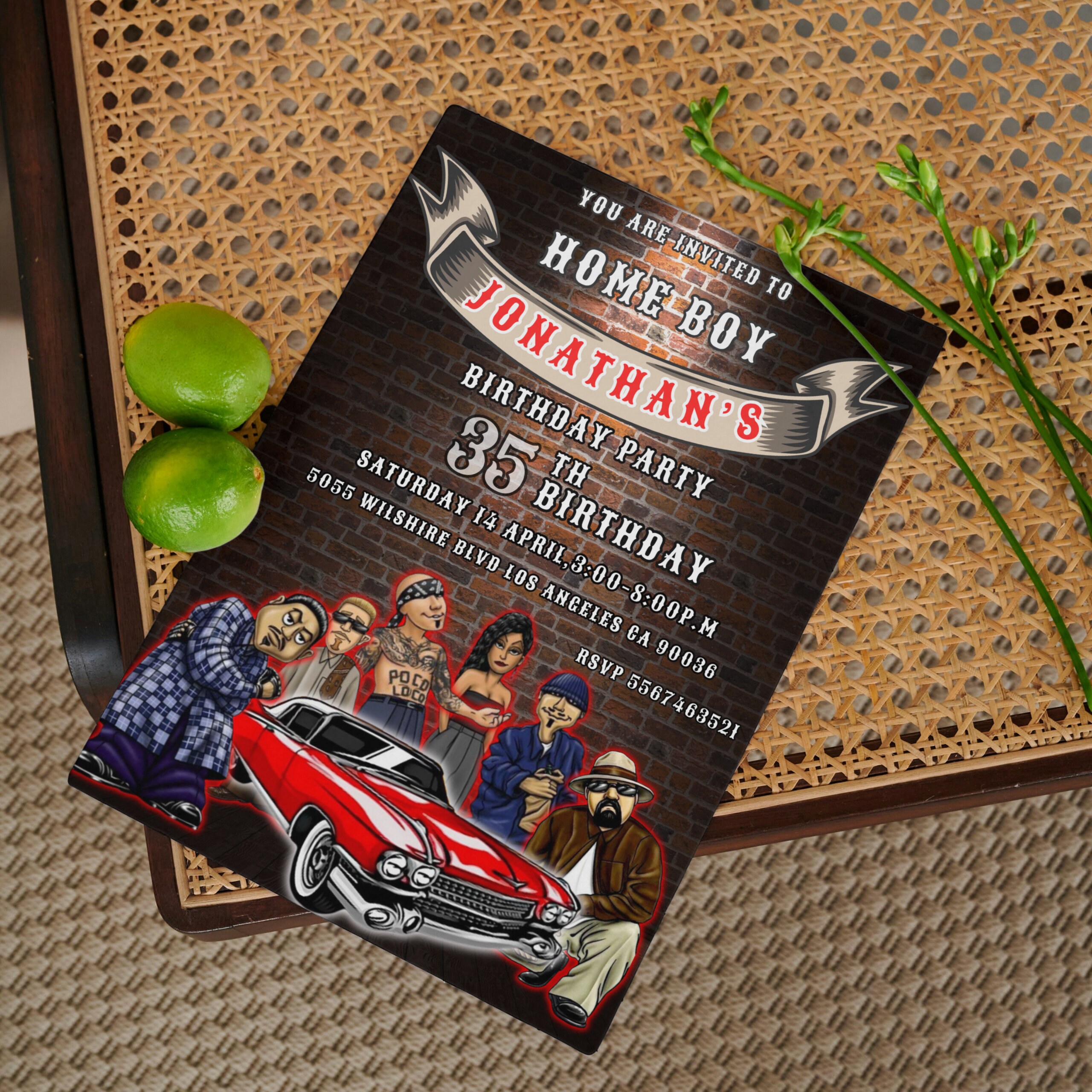 Customizable Digital Invitation With Cholo Theme Cholo Birthday ...