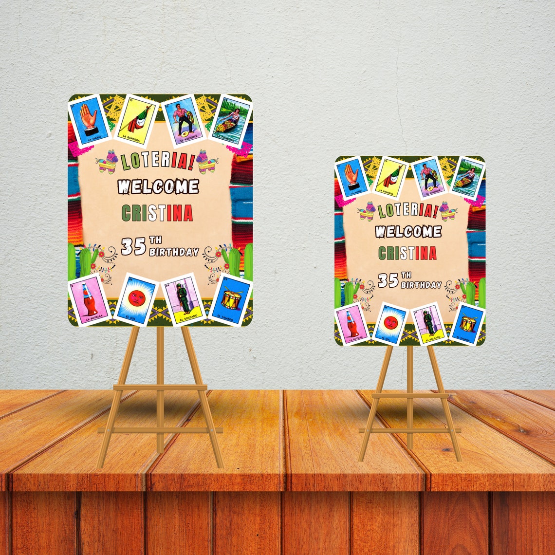 Loteria Birthday Party Template Editable Customizable Sign for Loteria ...